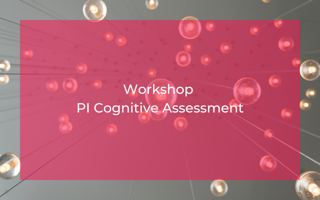 PI Cognitive Assessment workshop (Eng.) - ESPERTA